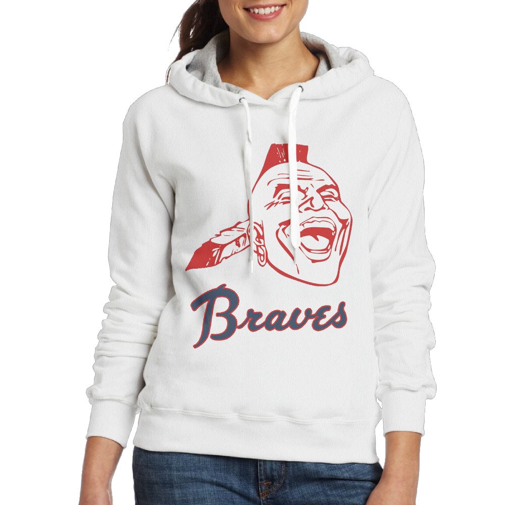 Memoy Women's Atlanta Baseball Brave Long Sleeve New Outwear Jacket S White