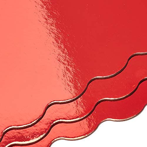Wilton 2101-4332 Red Cake Platters, 13 x 19 Inch, 3 Count