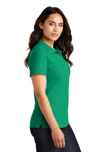 Port Authority Ladies Core Classic Pique Polo, Bright Kelly Green, XX-Large