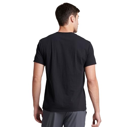 Russell Athletic Mens Men's Cotton Performance Short Sleeve T-Shirt T Shirt, Black, Large US