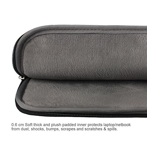 ARVOK 13 13.3 14 Inch Water-resistant Canvas Fabric Laptop Sleeve With Handle&Zipper Pocket/Notebook Computer Case/Ultrabook Briefcase Carrying Bag for HP/Dell/Lenovo/Asus/Acer/Samsung, Black