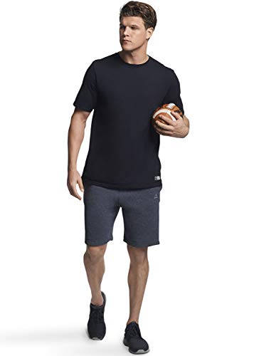 Russell Athletic Mens Men's Cotton Performance Short Sleeve T-Shirt T Shirt, Black, Large US