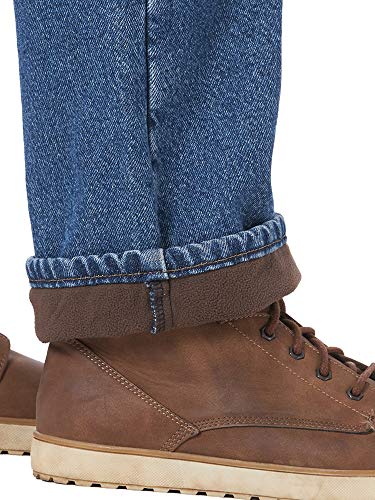 Wrangler Authentics Men's Fleece Lined Five Pocket Jean, Stonewash, 34W X 32L