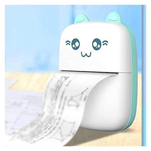 LIUYUNQI Portable Thermal Printer Paper Photo Pocket Cat Thermal Printer Printing Printers for Child (Color : Blue, Size : 8 * 11cm)