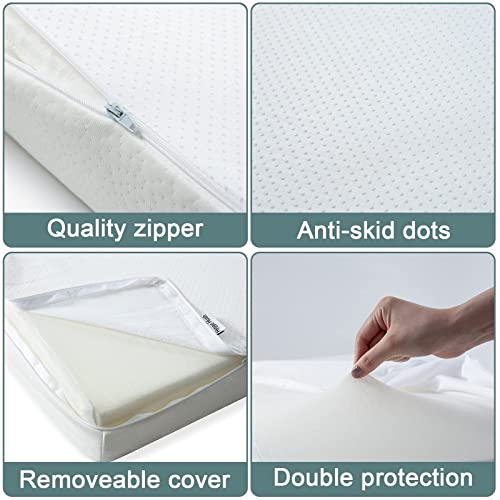 Hygge Hush Pack n Play Mattresses, Pack and Play Mattress Pad, Playard Mattress Memory Foam, Portable Toddlers Mattress Firmness Featuring Soft Removable Washable Outer Cover(38"x26"x3")
