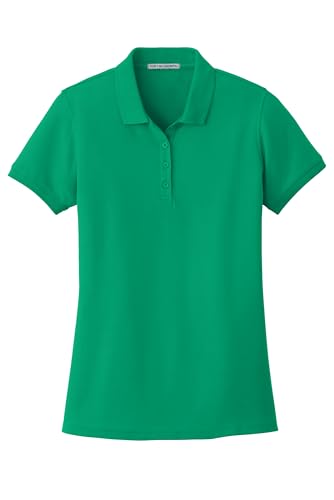 Port Authority Ladies Core Classic Pique Polo, Bright Kelly Green, XX-Large