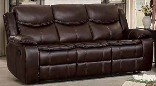 Homelegance Bastrop Double Reclining Sofa (Manual), Brown