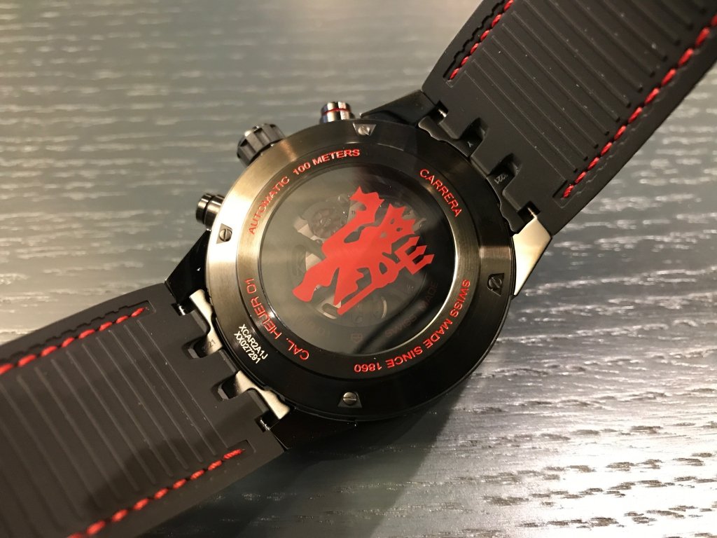 TAG HEUER CARRERA Calibre HEUER 01 Automatic Chronograph Limited Edition Red Devil Manchester United CAR2A1J.FC6400