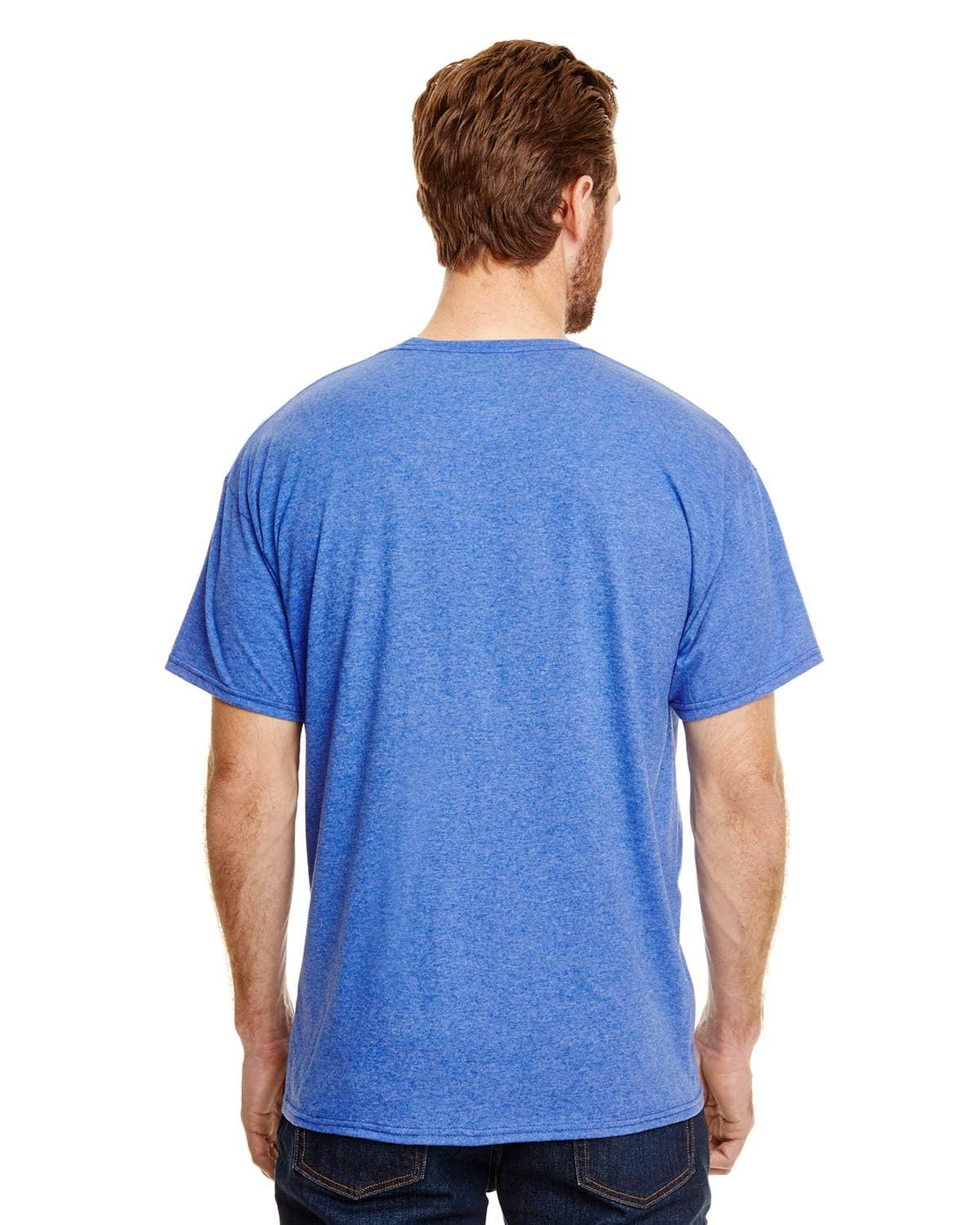 Hanes Men's Short Sleeve X-Temp T-Shirt with FreshIQ (Pack of 2), Royal Blue Heather, Medium