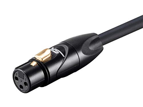 Monoprice XLR Male to XLR Female Cable [Microphone & Interconnect] - 100 Feet | Gold Plated, 16AWG - Stage Right Series