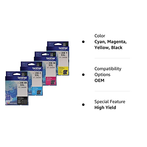 Brother LC20E Super High Yield Ink Cartridge Set