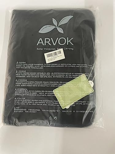 ARVOK 13 13.3 14 Inch Water-resistant Canvas Fabric Laptop Sleeve With Handle&Zipper Pocket/Notebook Computer Case/Ultrabook Briefcase Carrying Bag for HP/Dell/Lenovo/Asus/Acer/Samsung, Black