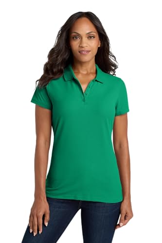 Port Authority Ladies Core Classic Pique Polo, Bright Kelly Green, XX-Large