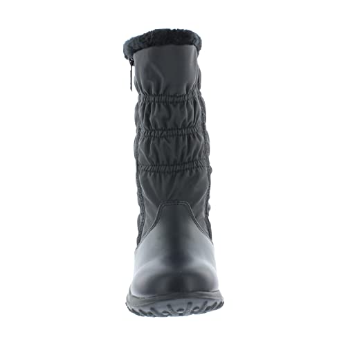 totes Womens Madina Snow Boots, Black, 10
