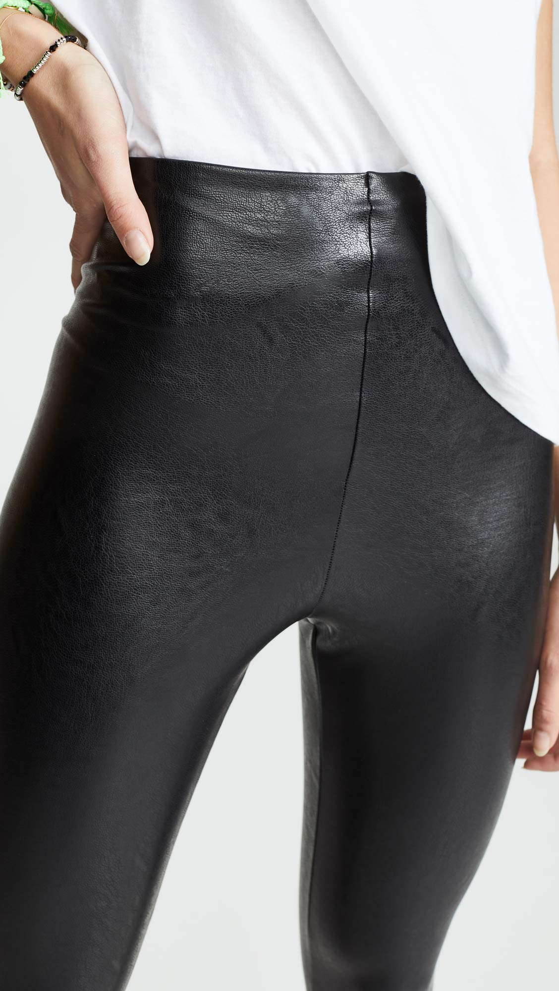 commando Women's Perfect Control Faux Leather Leggings, Black, M