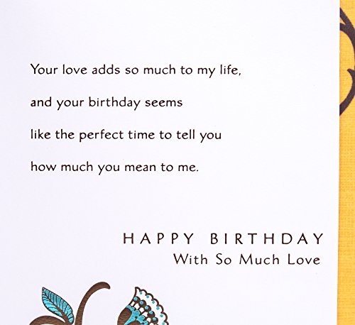 Hallmark Birthday Card for Husband (Brown and Blue Floral)