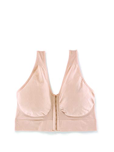 JUST MY SIZE womens Pure Comfort Front Close Wirefree Mj1274 Bra, Sandshell, 1X US