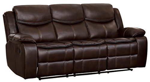 Homelegance Bastrop Double Reclining Sofa (Manual), Brown