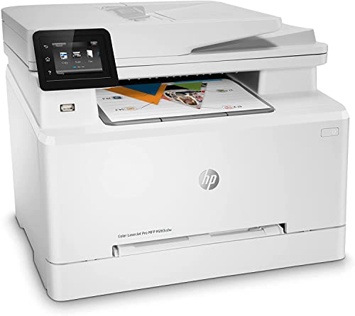 HP Color Laserjet Pro M283cdw Wireless All-in-One Laser Printer-Remote Mobile Print-Print Scan Copy Fax-Auto 2-Sided Printing, 22ppm, 600x600DPI, 260-Sheet, with WULIC Printer Cable