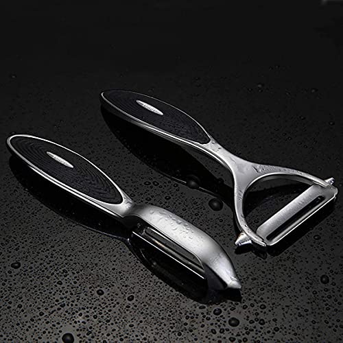 Potato, Vegetable, Apple Peelers for kitchen, Fruit, Carrot, Veggie, Potatoes Peeler, Y-Shaped and I-Shaped Stainless Steel Peelers, with Ergonomic Non-Slip Handle & Sharp Blade, Good Durable (2PCS)