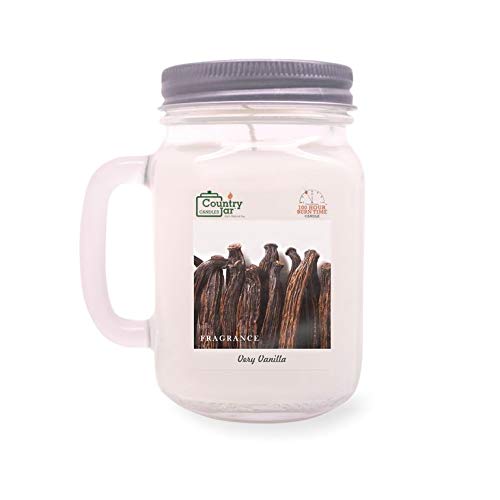 Country Jar Very Vanilla Soy Candle (Mason with Handle) 16 oz. - 100 Burn Hours - See Sale!