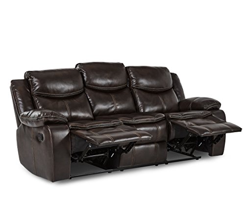 Homelegance Bastrop Double Reclining Sofa (Manual), Brown