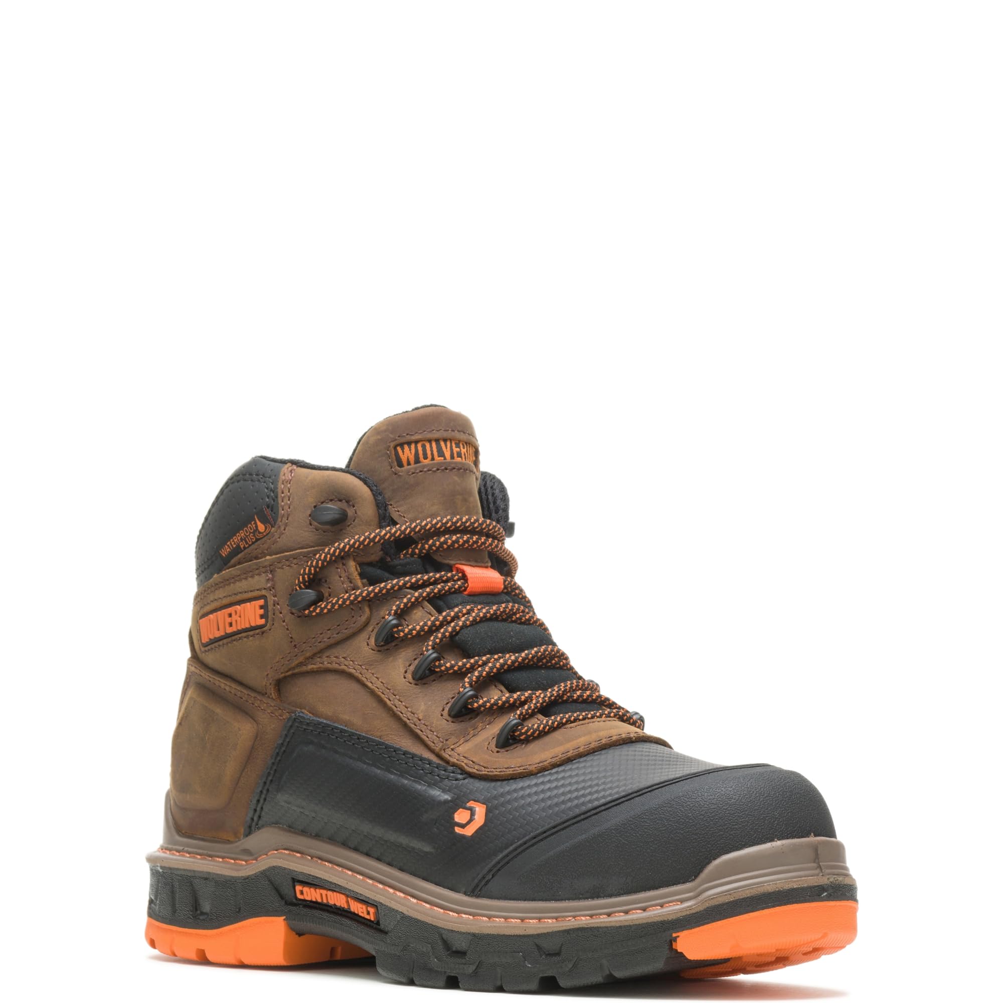 Wolverine Men'sOverpass 6" Mid Composite Toe Waterproof Work Boot, Summer Brown, 8.5 Medium
