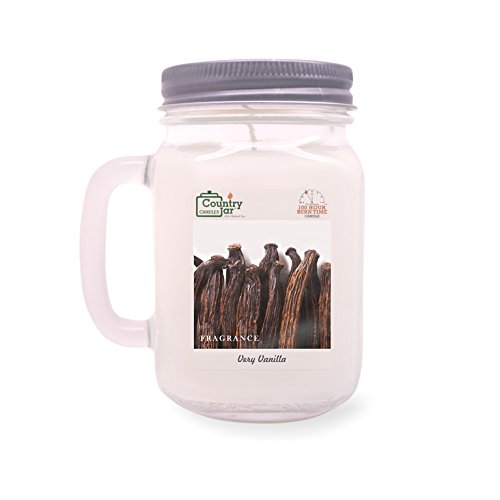 Country Jar Very Vanilla Soy Candle (Mason with Handle) 16 oz. - 100 Burn Hours - See Sale!