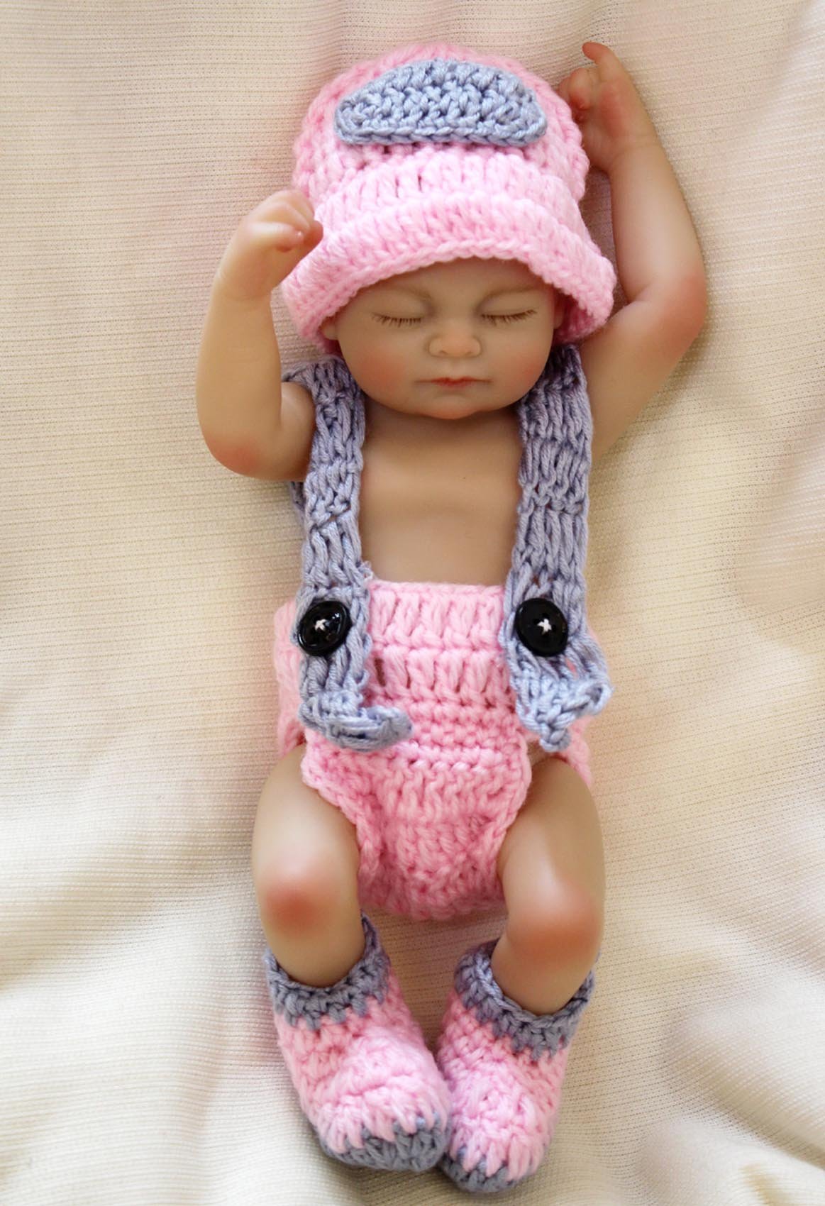 Wamdoll Miniature 10" Truly Real Beautiful Dreamer Newborn Baby Dolls Silicone Vinyl Full Body Waterproof for Girl