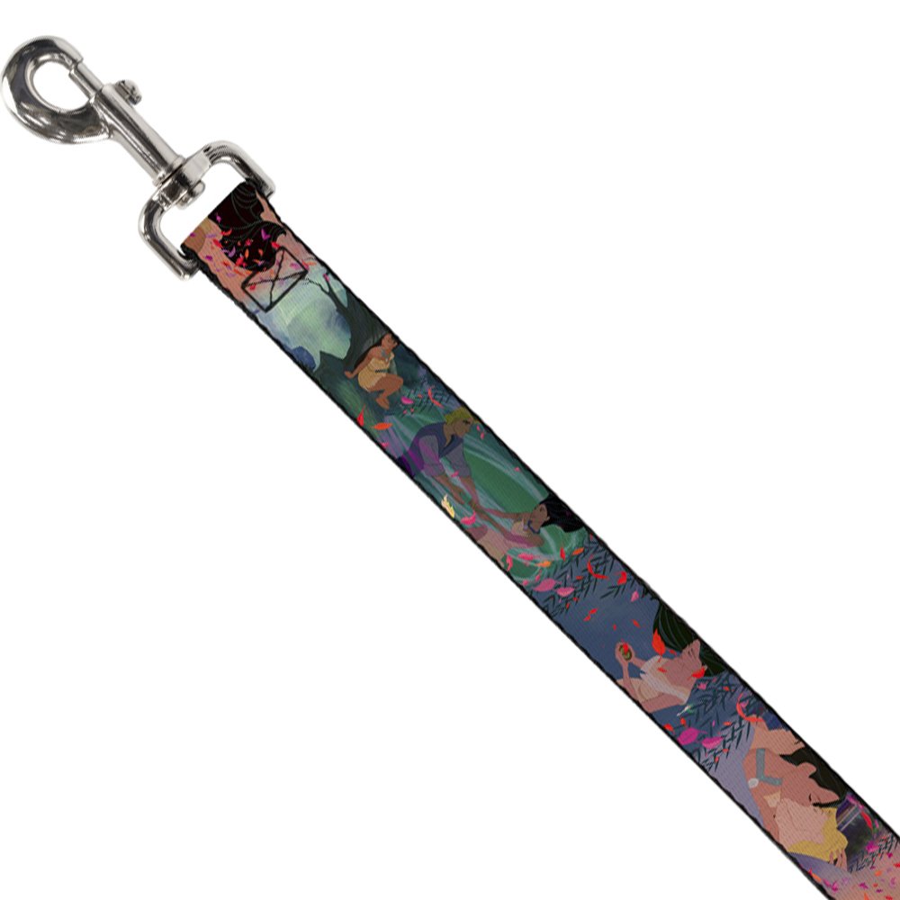 Dog Leash Pocahontas John Smith Scenes 4 Feet Long 0.5 Inch Wide