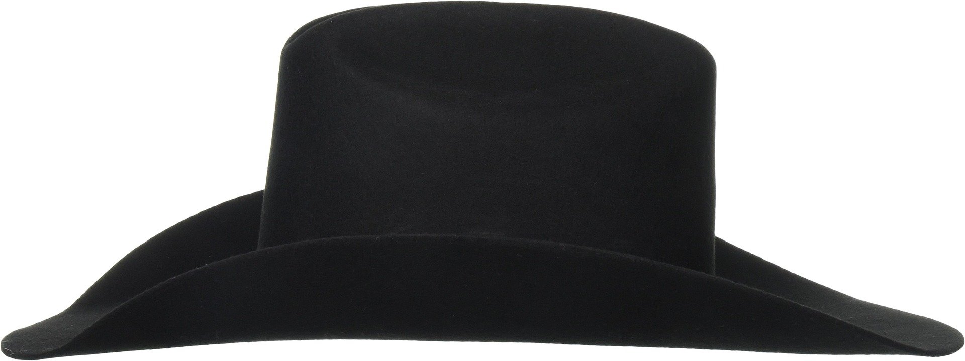 ARIAT Unisex Wool Cowboy Hat with 3-Piece Buckle Set Hatband, Black, 7-1/2
