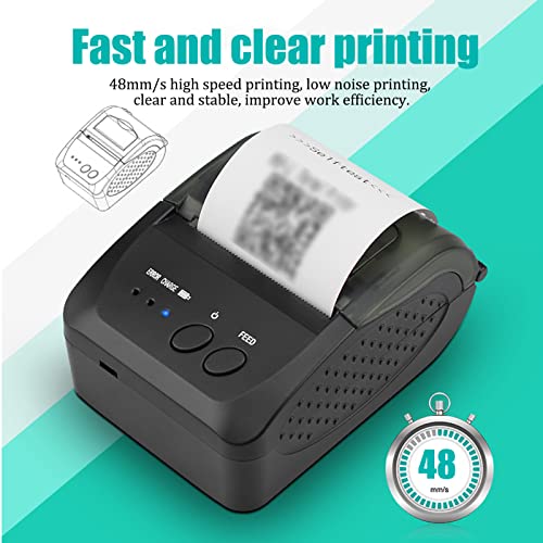 Thermal Label Printer, 203dpi 48mm/s Print Speed Wireless Label Printer for Shipping, Postage, Address, Barcodes, Product Info, Filing No Need Ink Suiteable for Express Delivery, Takeaway(#3)