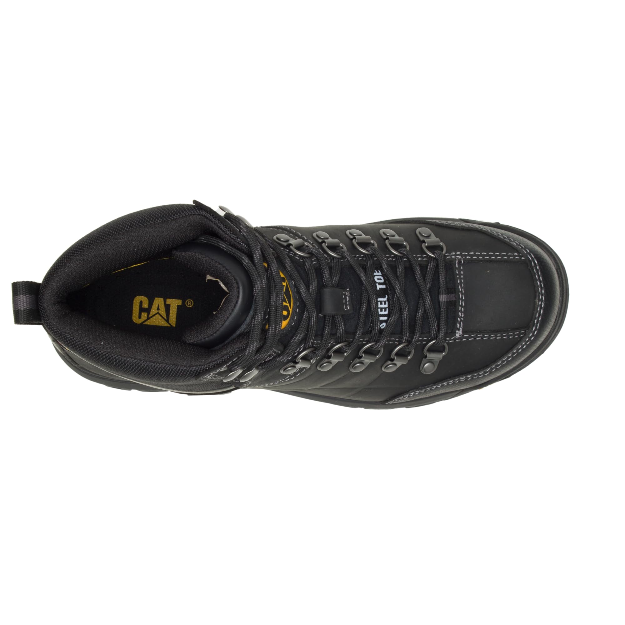 Cat Footwear Men's Threshold Waterproof Steel Toe Work Boot, Black, 11