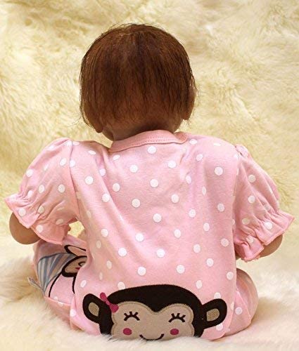 OCSDOLL Reborn Baby Dolls 22" Cute Realistic Soft Silicone Sleeping Baby Dolls Real Newborn Baby Doll Girl with Closed Eyes