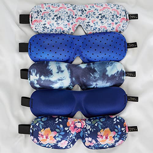Bucky 40 Blinks No Pressure Printed Eye Mask for Travel & Sleep, Black Dot, One Size