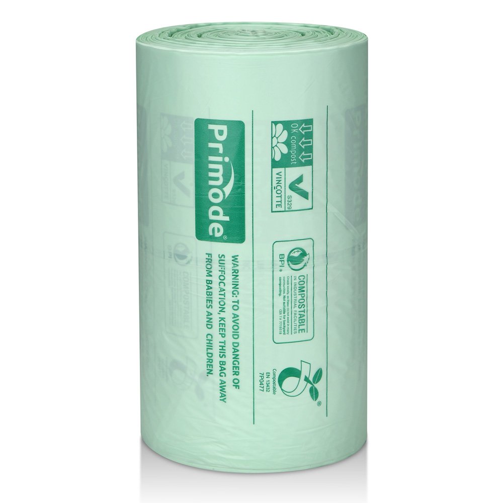 Compostable Bags, 2.6 Gallon Food Scraps Yard Waste Bags, 300 Count, Extra Thick 0.71 Mil. ASTM D6400 Compost Bags Small Kitchen Bag Certified by BPI and TÜV AUSTRIA