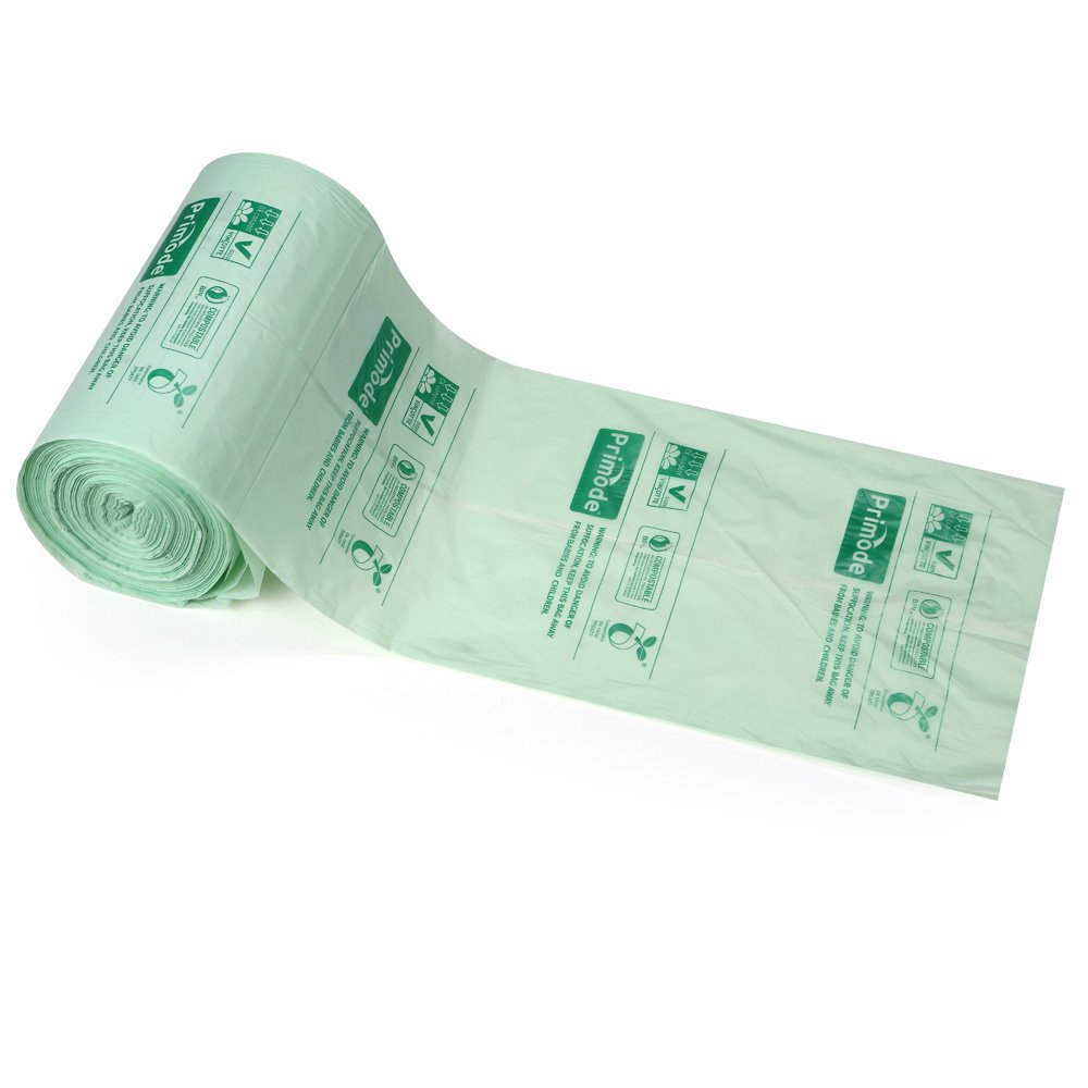 Compostable Bags, 2.6 Gallon Food Scraps Yard Waste Bags, 300 Count, Extra Thick 0.71 Mil. ASTM D6400 Compost Bags Small Kitchen Bag Certified by BPI and TÜV AUSTRIA