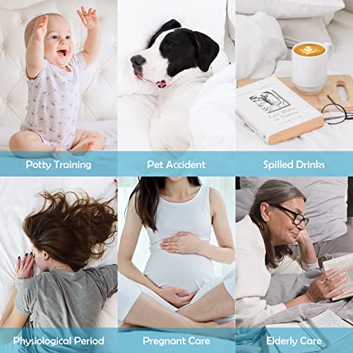 Cozymaker Queen Size 100% Waterproof Mattress Protector,Premium Bamboo Mattress Cover 3D Air Fabric Smooth Soft Breathable Mattress Pad Cover Noiseless Washable, 8-21" Deep Pocket (White, Queen)
