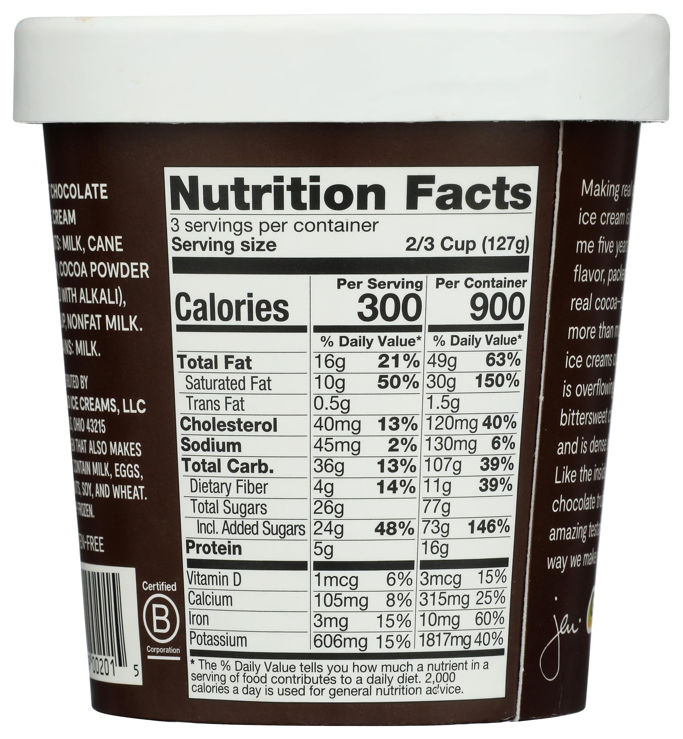 Jeni's Splendid Ice Creams, Darkest Chocolate Ice Cream, 16 oz (Frozen)
