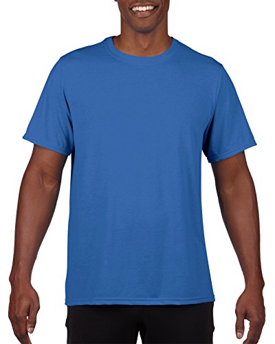 Gildan Men's 100% Polyester Moisture Wicking Performance T-Shirt, Royal, X-Large