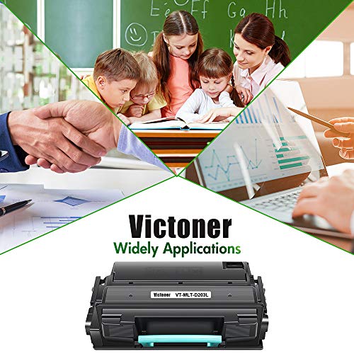 Victoner Compatible Toner Cartridge Replacement for Samsung 203L MLT D203L MLT-D203L MLTD203L Proxpress M3320ND M3870FW M4020ND M3370FD M3820DW M4070FR M4070FX Printer (Black, 2-Pack)