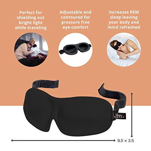 Bucky 40 Blinks No Pressure Printed Eye Mask for Travel & Sleep, Black Dot, One Size