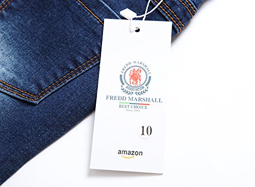 Boy's Blue Skinny Fit Ripped Destroyed Distressed Stretch Slim Denim Jeans Pants, Size 8