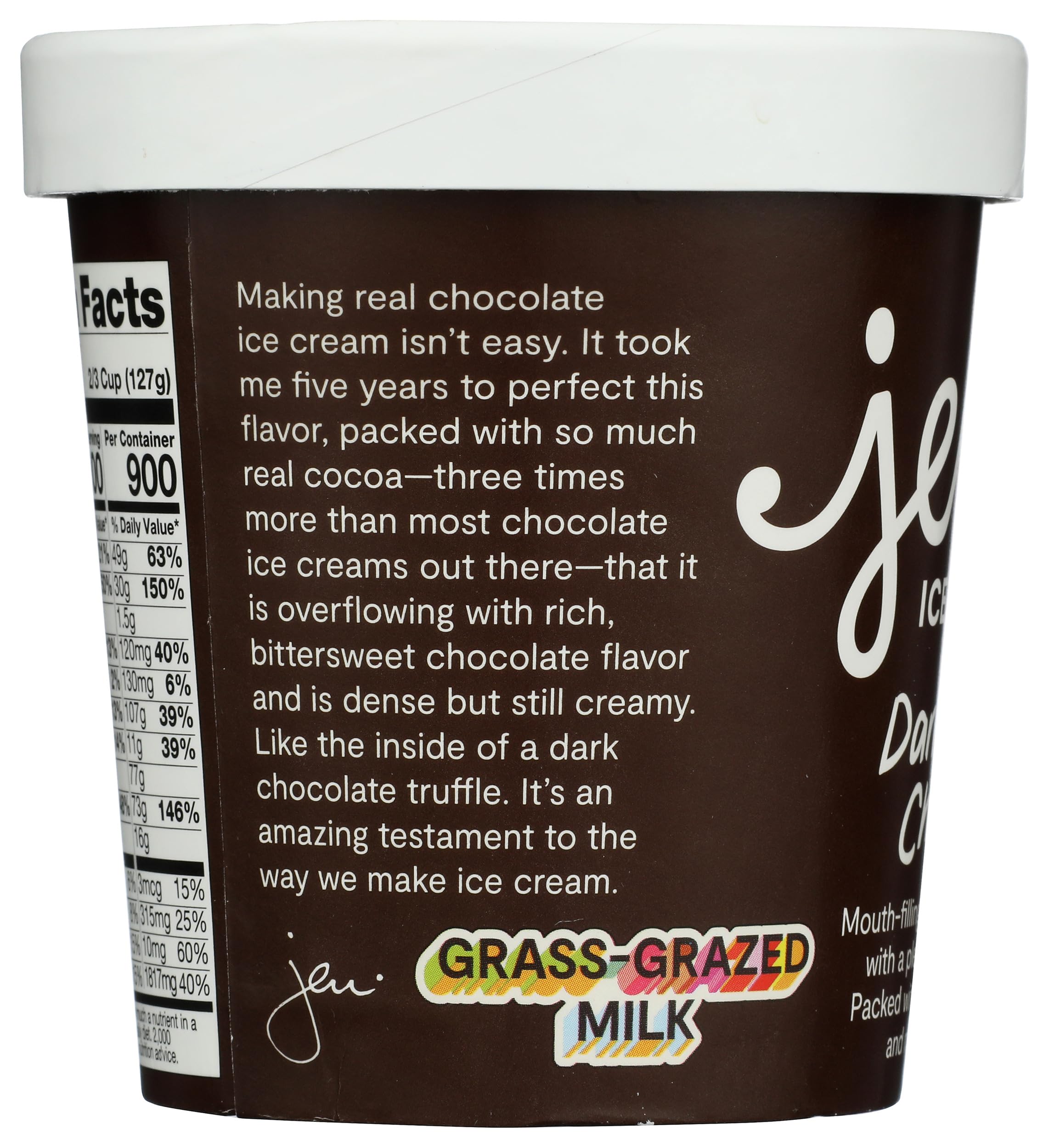 Jeni's Splendid Ice Creams, Darkest Chocolate Ice Cream, 16 oz (Frozen)