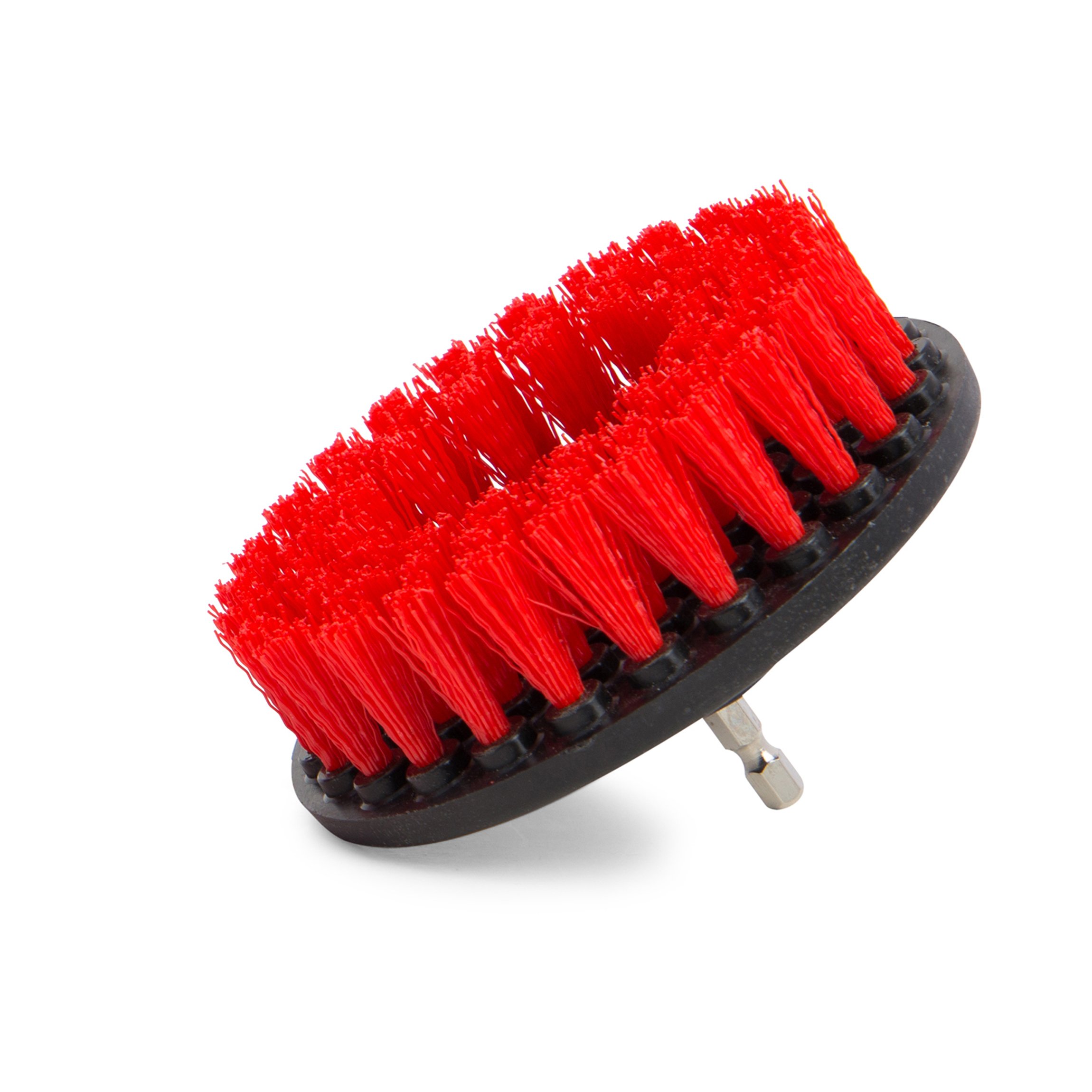 Grout Cleaner 5 Inch Flat Drill Brush | Tile and Grout Cleaner Tool Drill Brush Attachment | Bathroom and Shower Scrubber | Stiff Nylon Bristles Remove Soap Scum | Baseboard Cleaner Tool