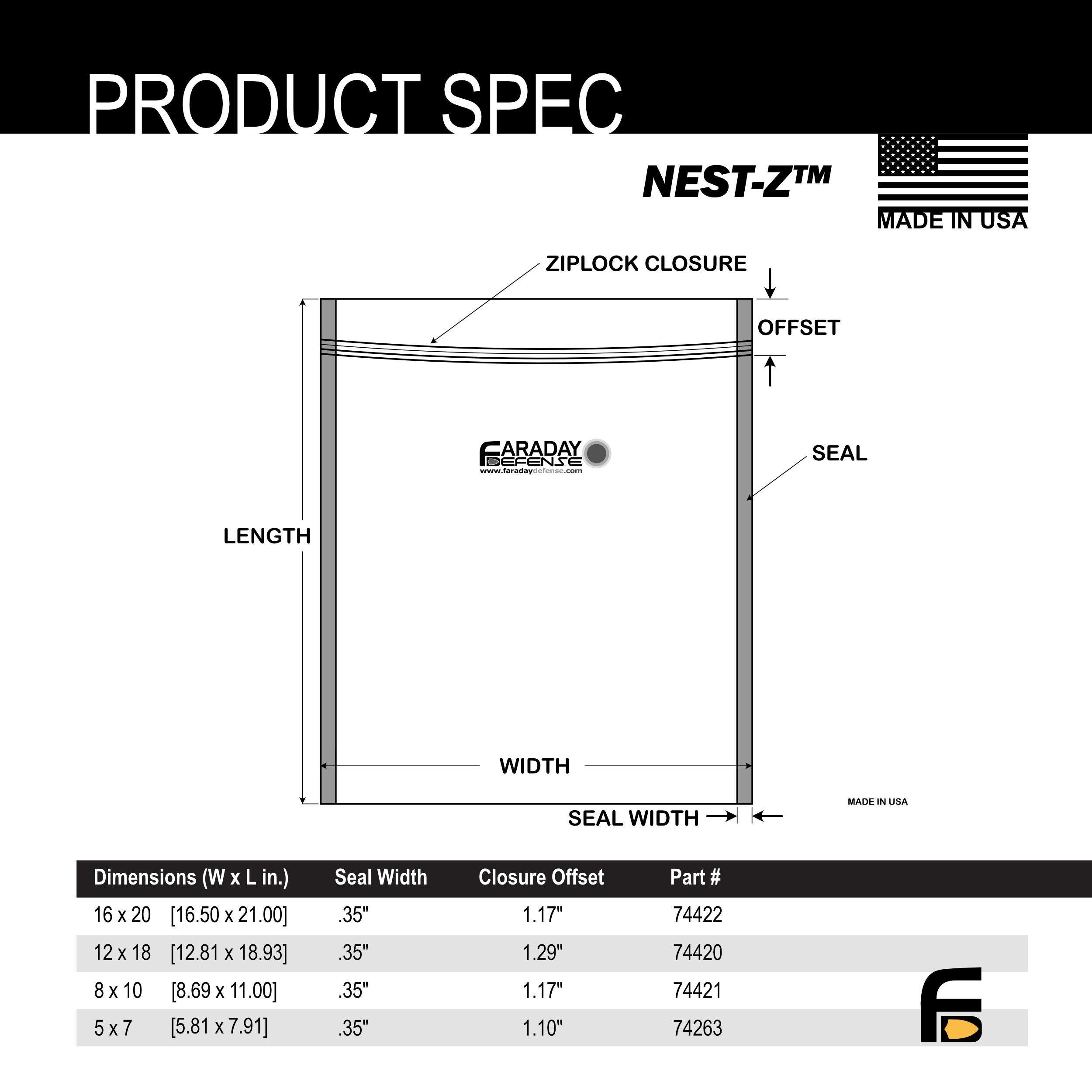 Faraday Defense 15pc Kit NEST-Z Faraday Bag EMP/Solar-Flare Prepper Ultra Thick - Military Grade Design, Superior Shielding Performance, Phones - Radios - Hard Drives - Tablets - Laptops MADE in USA