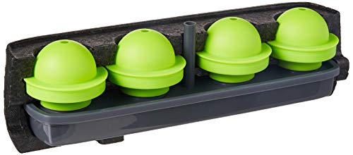 Tovolo Seamless Sphere Ice System, Compact, 2.5 Inch Crystal Clear Spheres - Set of 4 Molds,Black
