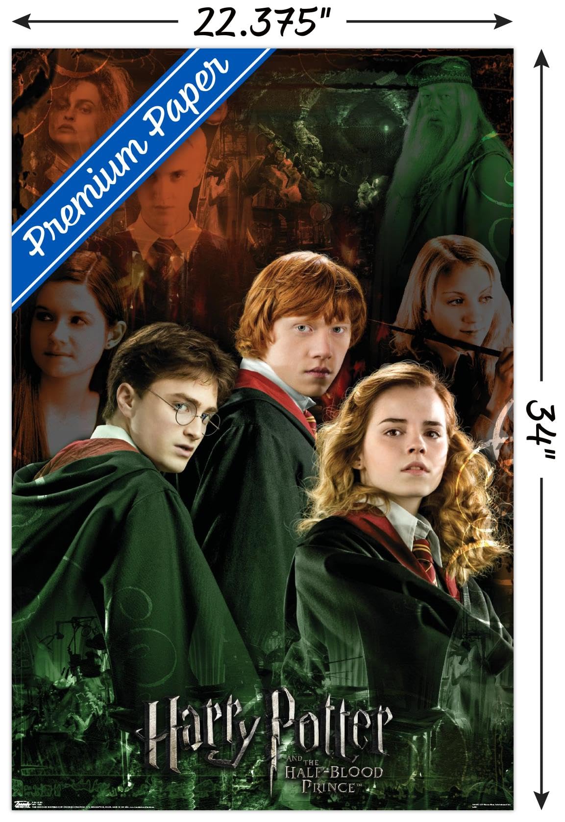 Trends International Harry Potter and the Half-Blood Prince - Trio Collage Wall Poster, 22.375" x 34", Premium Unframed Version