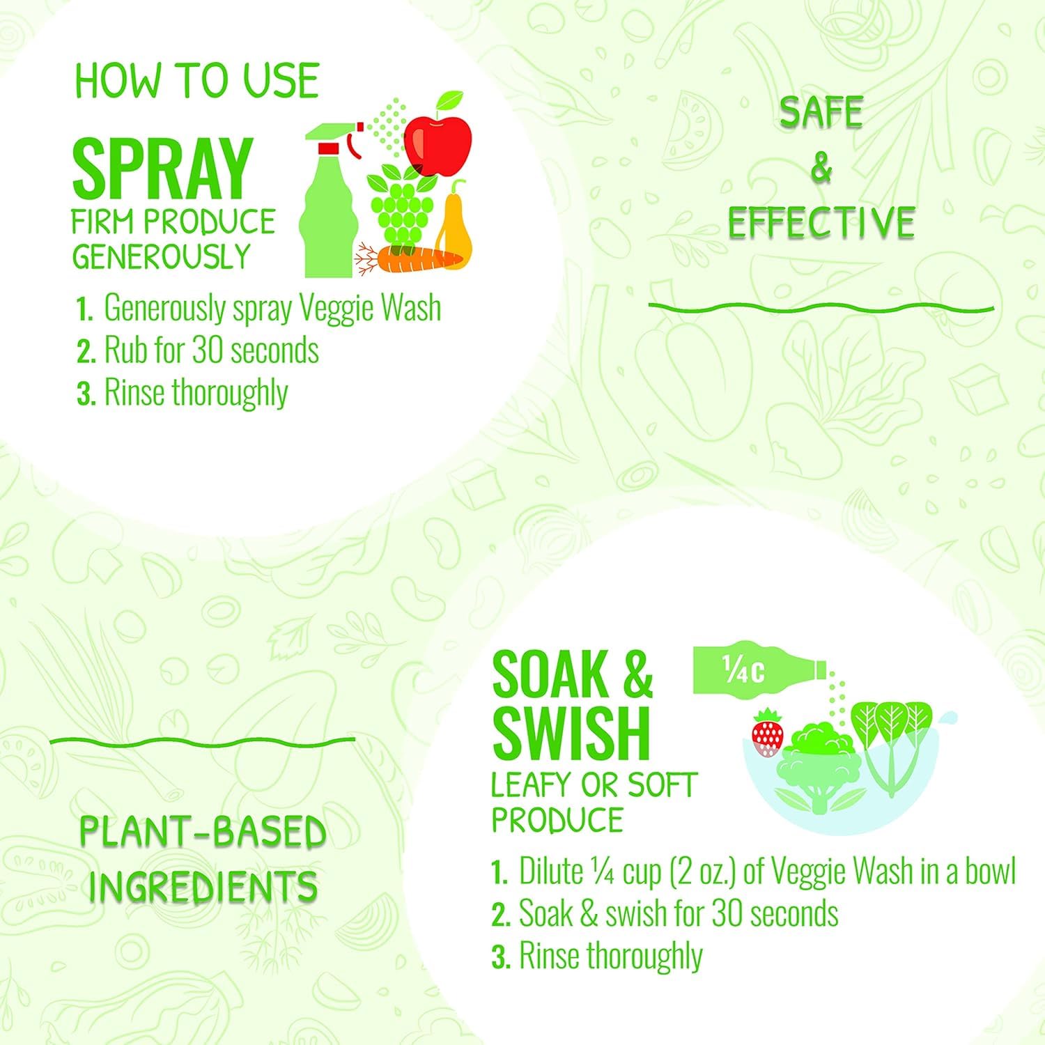 Veggie Wash Organic Fruit and Vegetable Wash, Certified Organic, Ideal for Cleaning Produce, 16 Fluid Ounce, Pack of 3