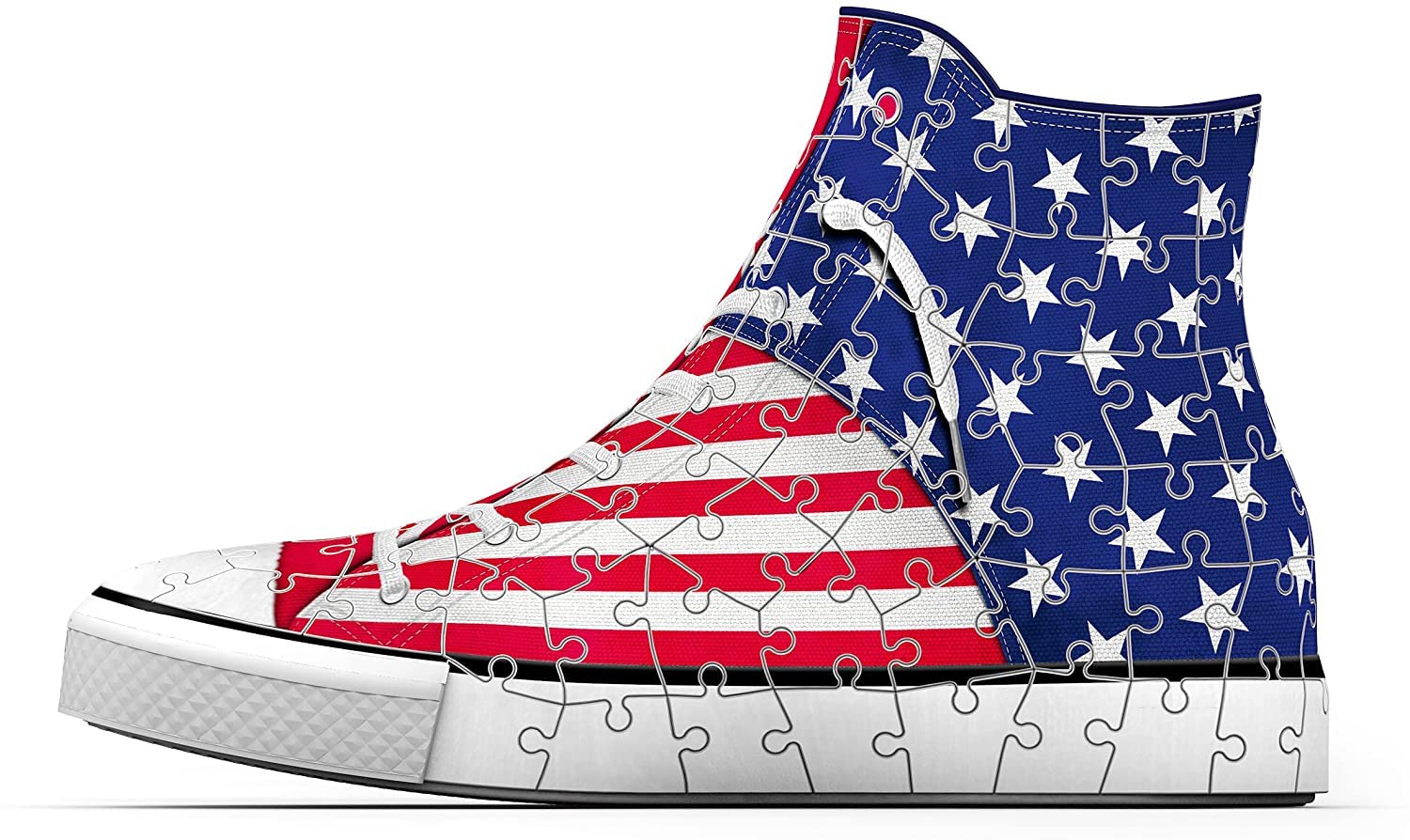 Ravensburger Sneaker American Style - 112 Piece 3D Jigsaw Puzzle | Precision Fit for Kids and Adults | Easy Click Technology | Durable Display Piece | Over 130 Years of Quality